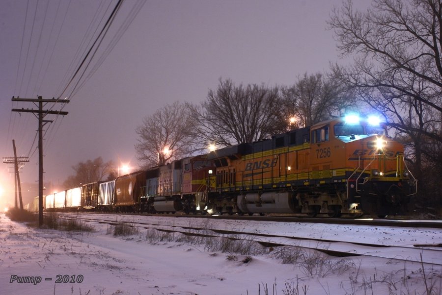 Northbound BNSF Mixed Freight Train